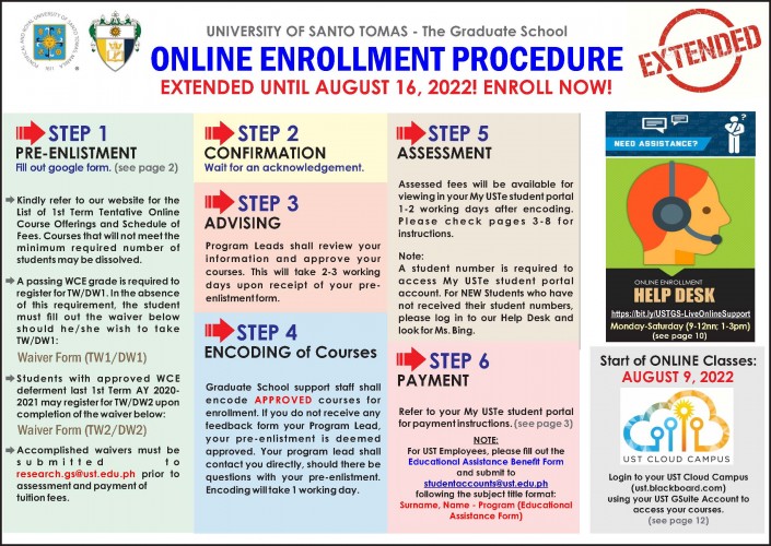 Online Enrollment Procedure 1st Term 2022 2023 